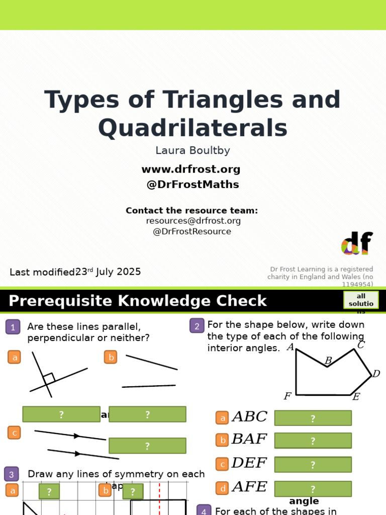 Types of Triangles and Quadrilaterals | PDF | Rectangle | Triangle