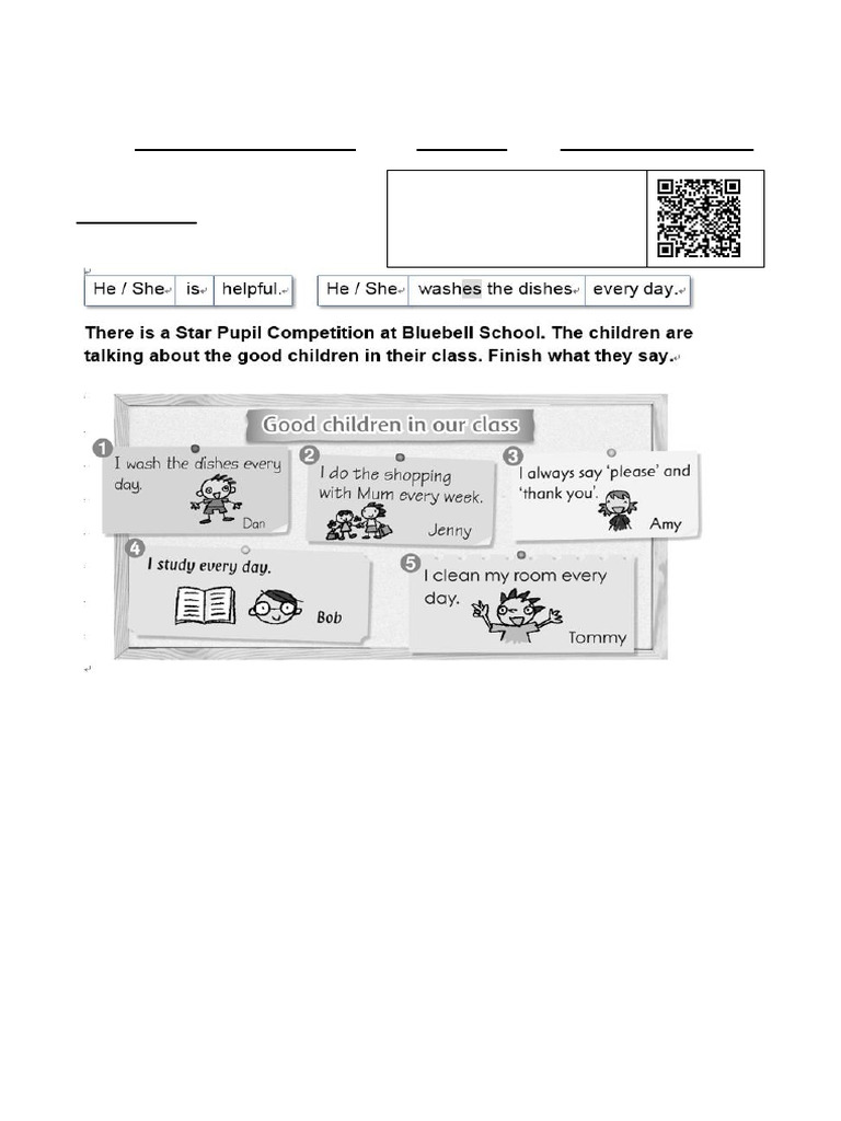 Practice 1: Shanghai Alumni Primary School Unit 2 English Worksheet A | PDF