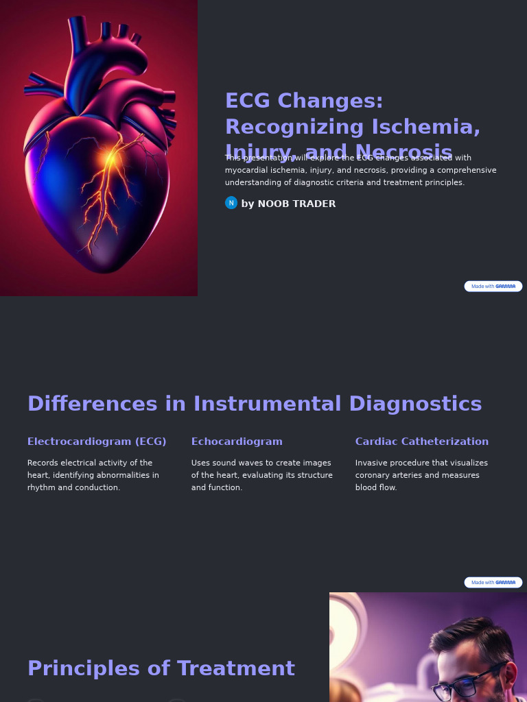 ECG Changes in Myocardial Ischemia | PDF | Electrocardiography | Heart