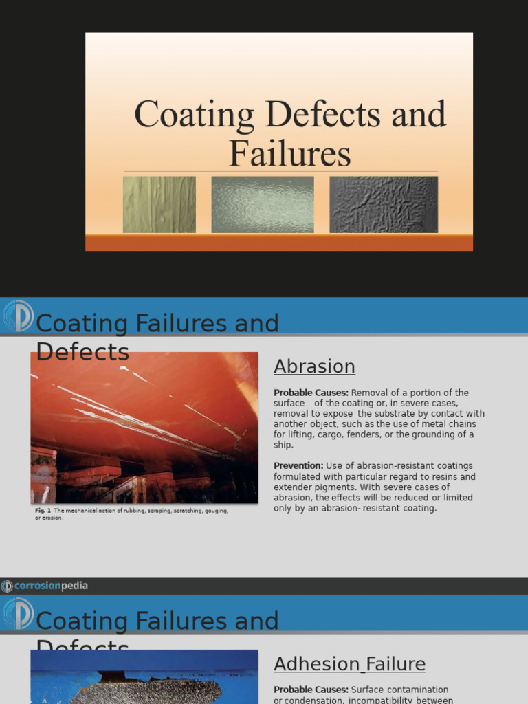 Coating Failures and Defects | PDF | Paint | Coating