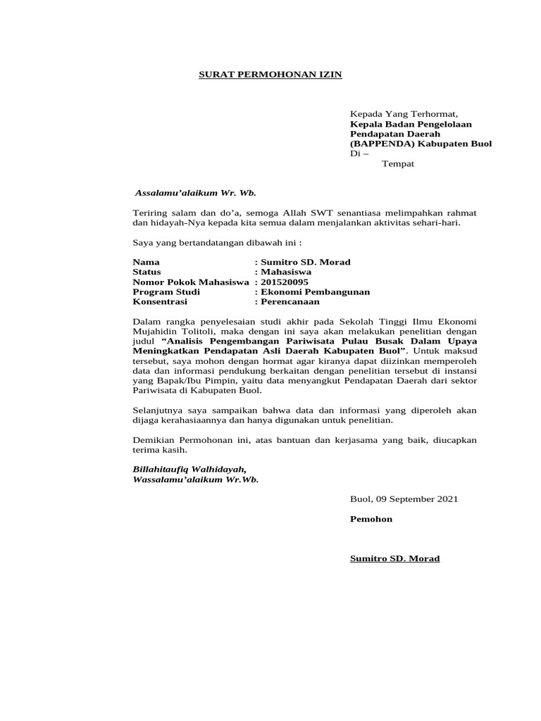 Permohonan Izin | PDF