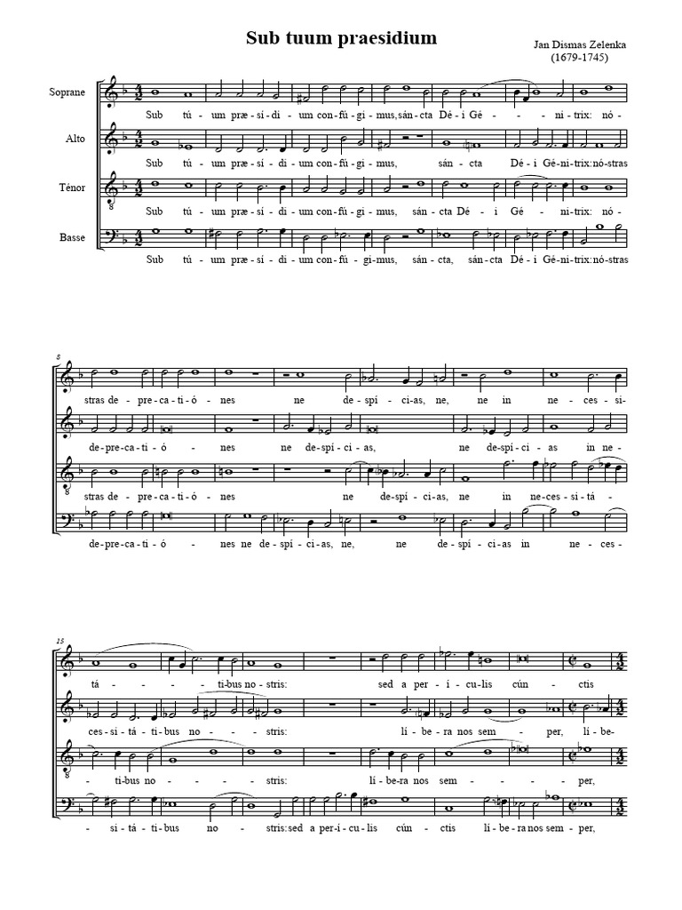 Zelenka Sub Tuum Praesidium | PDF | Liturgia cristiana oriental ...