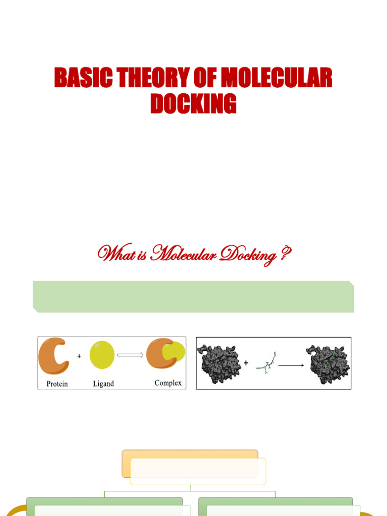 Molecular Docking: Theory and Methods | PDF | Docking (Molecular ...