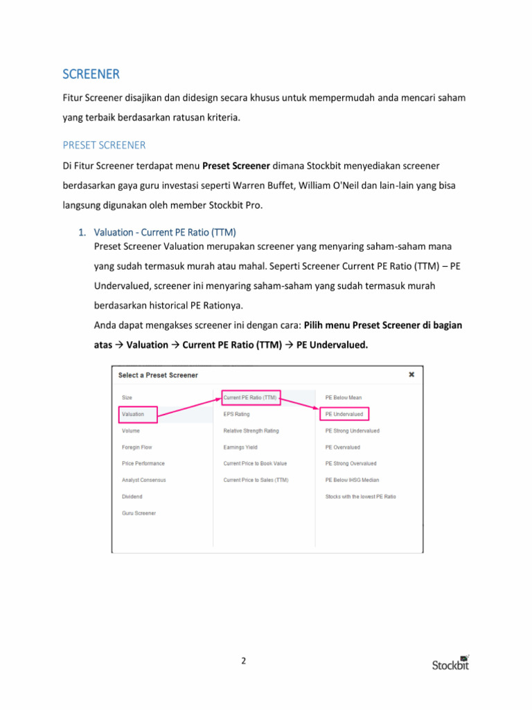 Screener For Guidance Part 1 | PDF