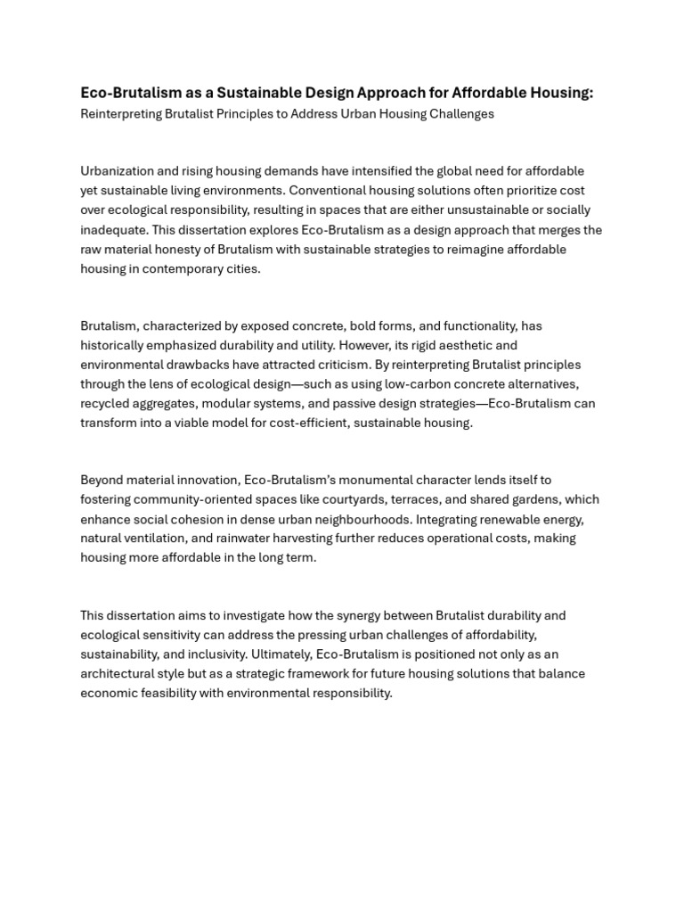 Hitesh (21001006018) Architectural Dissertation Topic | PDF
