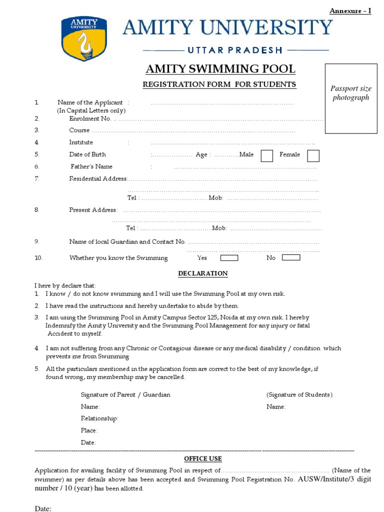 A68bswimming Form Students | PDF | Swimming (Sport) | Swimming Pool