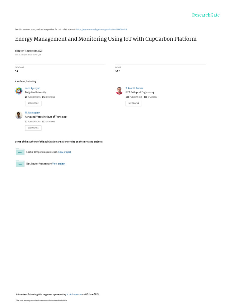 2021-Energy Management and Monitoring Using IoT With CupCarbon Platform ...