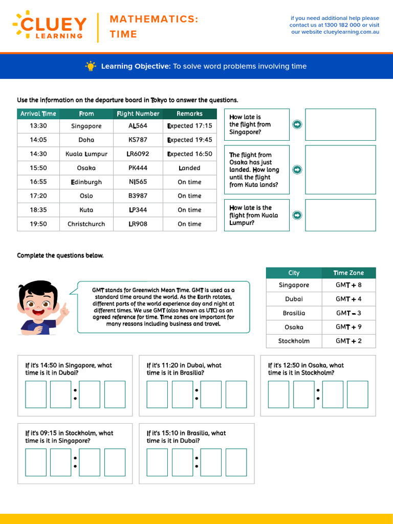 Year 5 Time Maths Solve Word Problems Including Time 1 Clueylearning ...