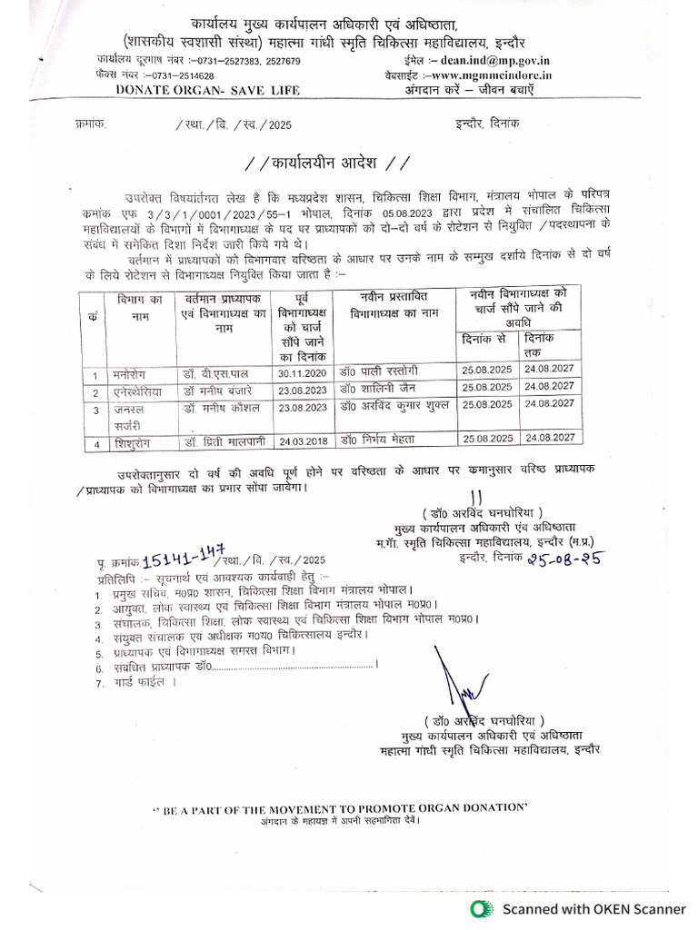 Hod Order 2025 | PDF