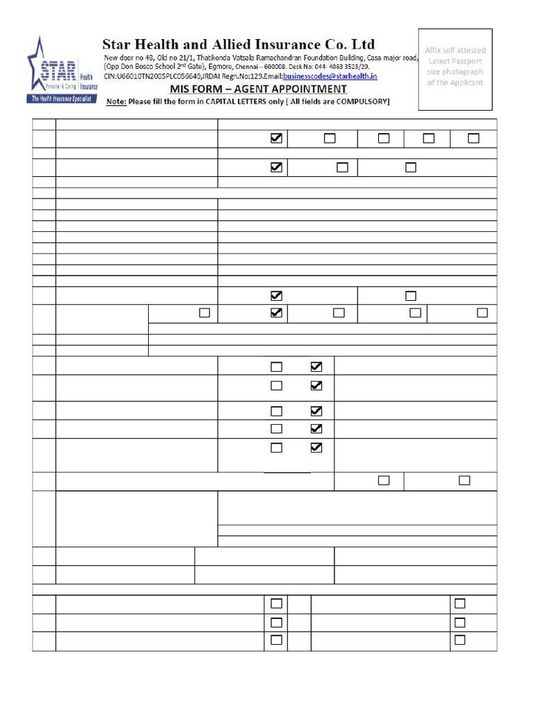Mis Form for Health Insurance Agent | PDF