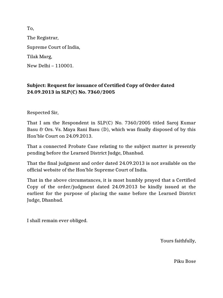 Saroj Kumar Basu & Ors. Vs Maya Rani Basu | PDF