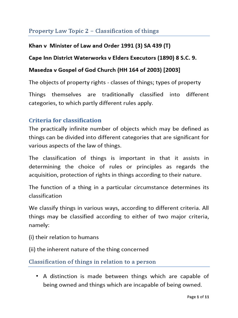 Classification of Property Rights Explained | PDF | Property | Ownership