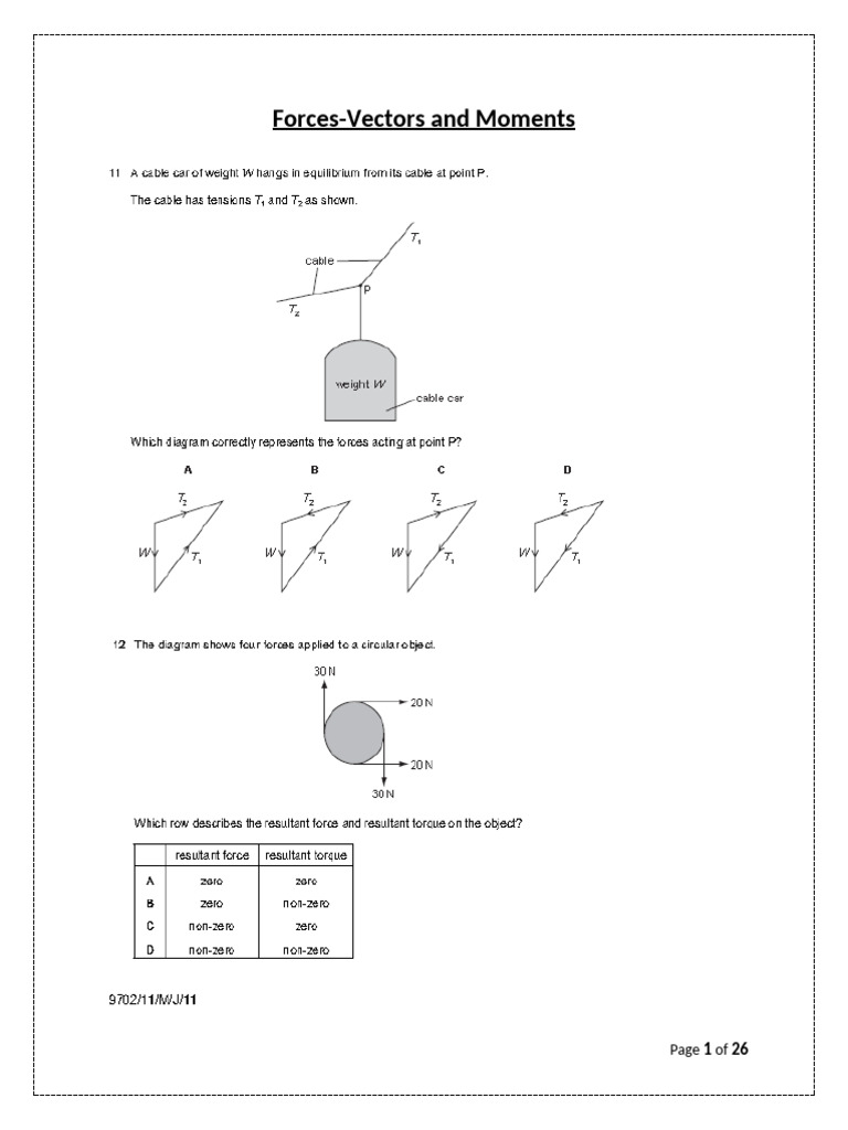 Forces-Vectors and Moments-Part 1 | PDF