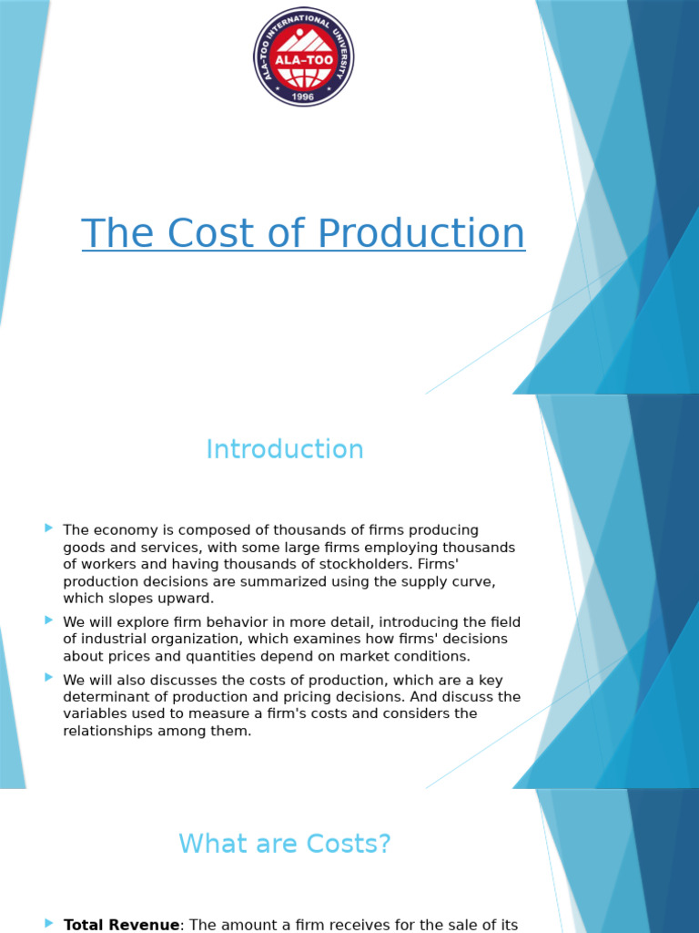 Understanding Production Costs and Profit | PDF | Marginal Cost ...