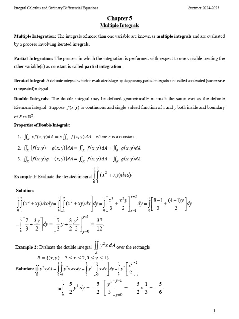 Multiple Integral_Math 02 | PDF | Integral | Function (Mathematics)