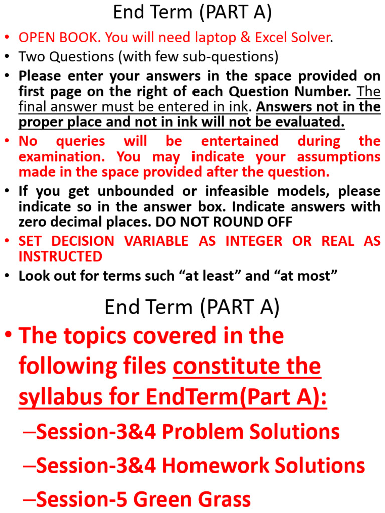 Session-5 EndTerm Briefing | PDF