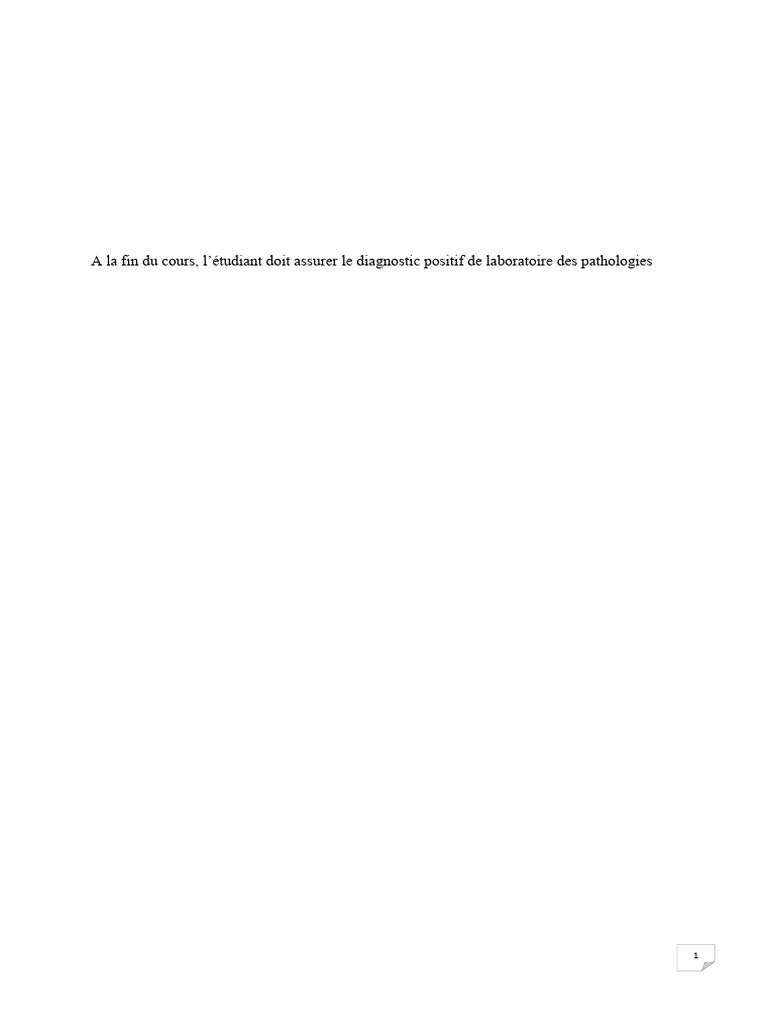 Syllabus D'hématologie Labo BAC 2 | PDF | Anémie | Globule rouge