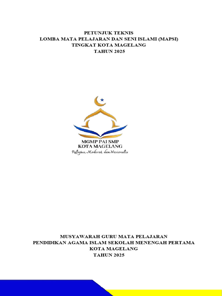 Juknis Lomba MAPSI SMP 2025 Magelang | PDF