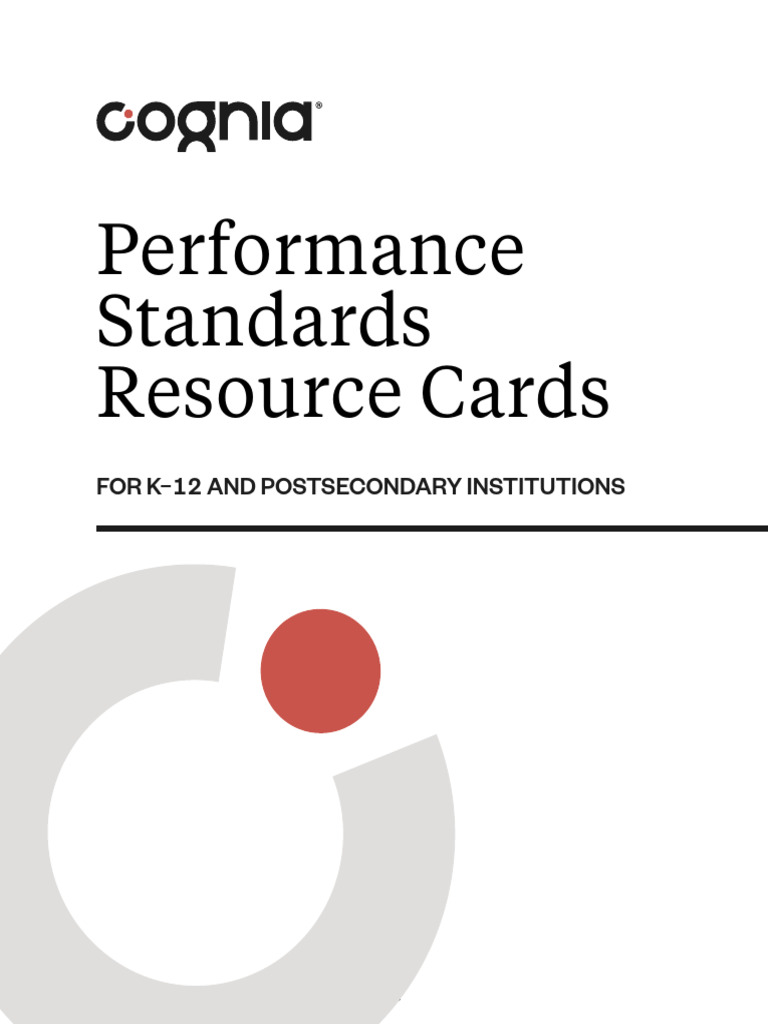 Cognia Performance Standards 2025 Guide | PDF | Mentorship | Learning