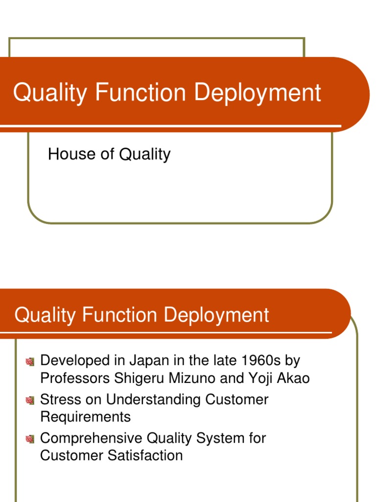 Translating Customer Needs into Technical Requirements: An Introduction ...