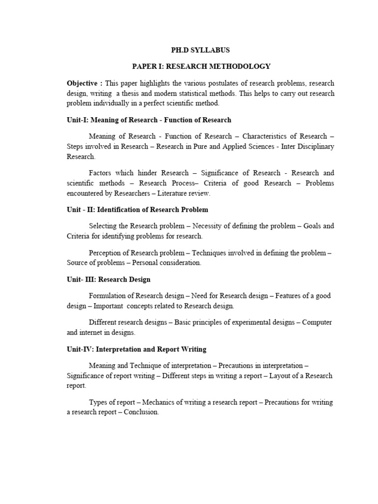 PhD Syllabus: Research Methodology & Physics | PDF | Waves | Nanoparticle