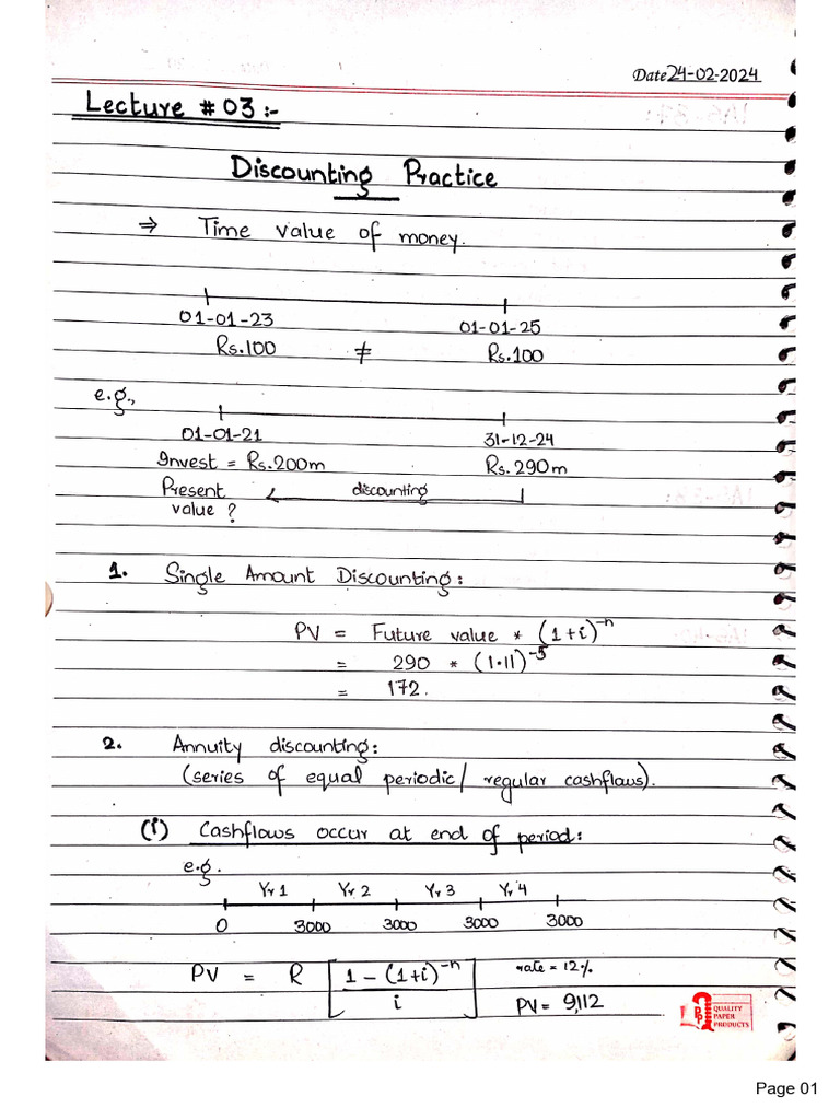 Discounting 1 | PDF
