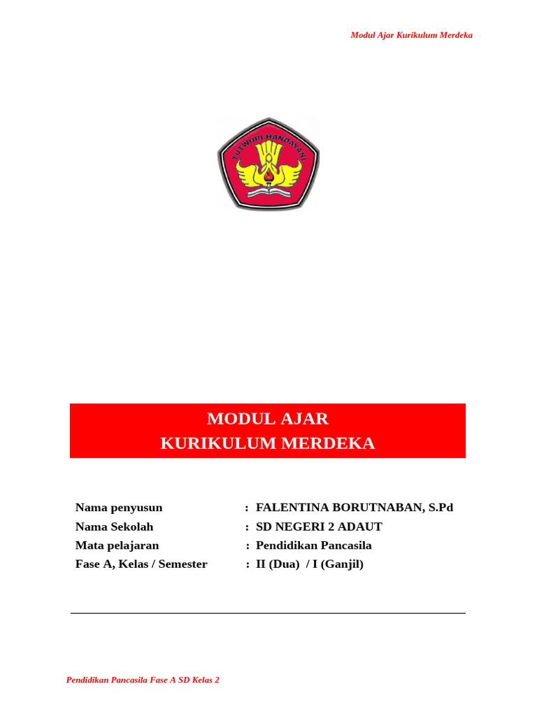 1. Modul Ajar PPKn Kelas 2 - BAB 1 (Websiteedukasi.com) - Google Docs | PDF
