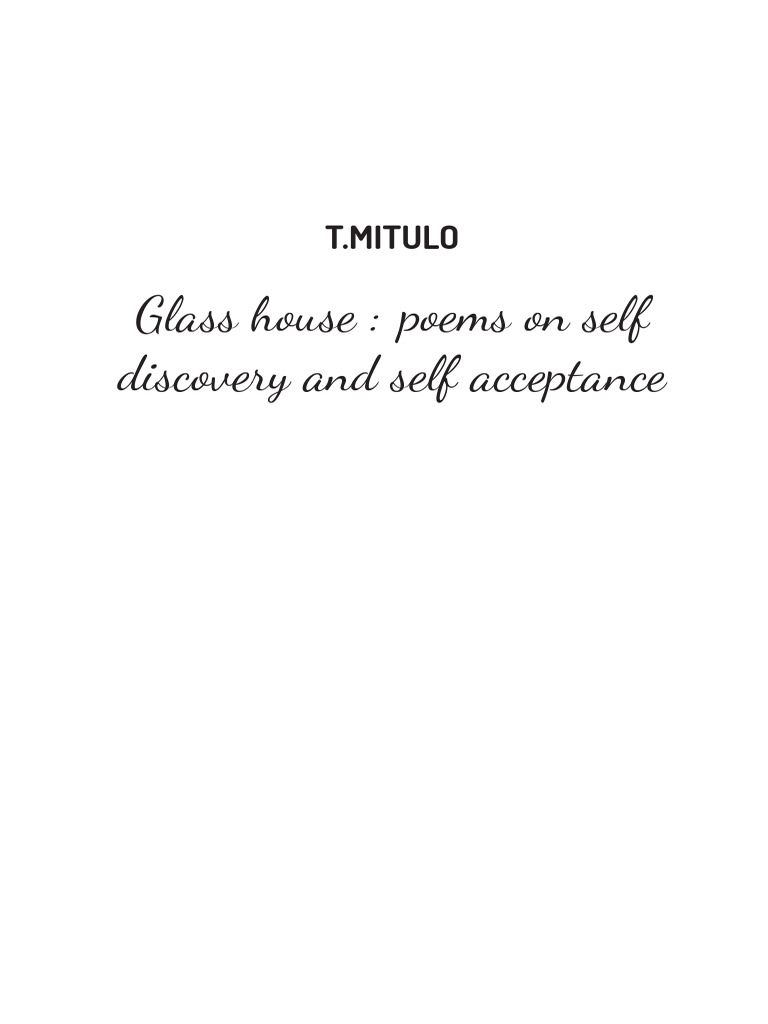 Glass House Poems On Self Discovery and Self Acceptance TRADE PRINT ...
