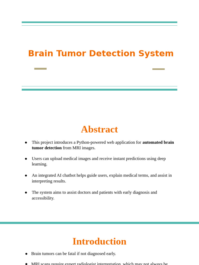 Automated Brain Tumor Detection App | PDF | Artificial Intelligence ...