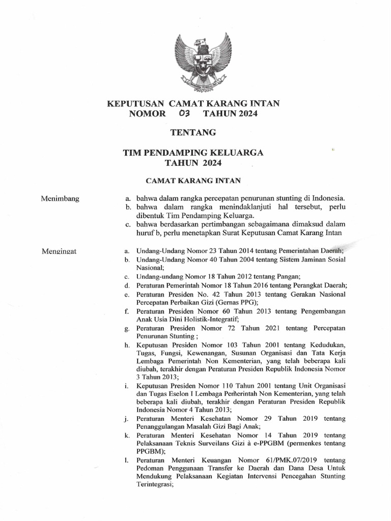 SK TPK Tahun 2024 | PDF