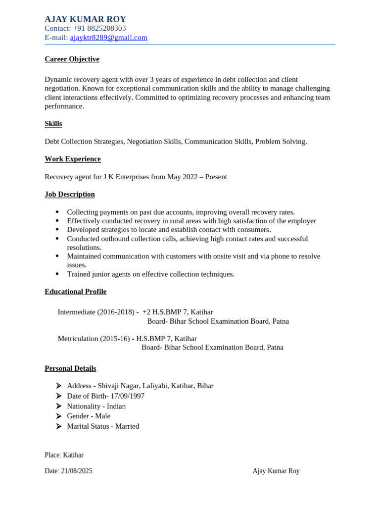 Ajay Resume | PDF
