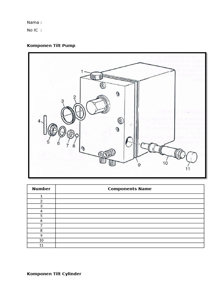 Quiz Komponen Tilt Pump | PDF