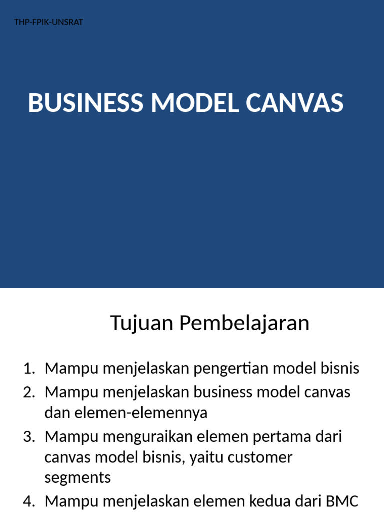 BMC Business-Model-Canvas Kewirausahaan | PDF