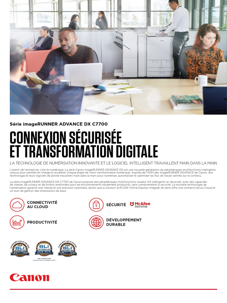 Canon imageRUNNER ADVANCE DX C7700 | PDF | Imprimante (Informatique ...