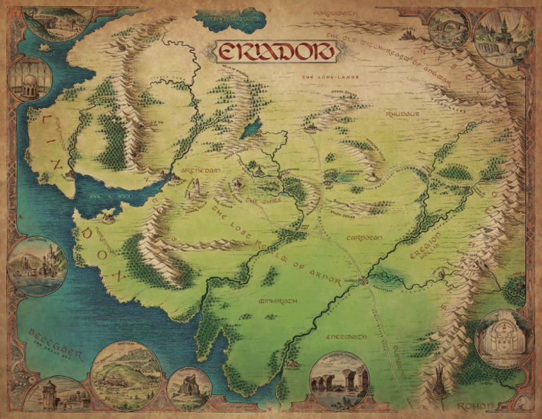 The One Ring 2e - (Fria Ligan) - The One Ring 2e Starter Set - Map of ...