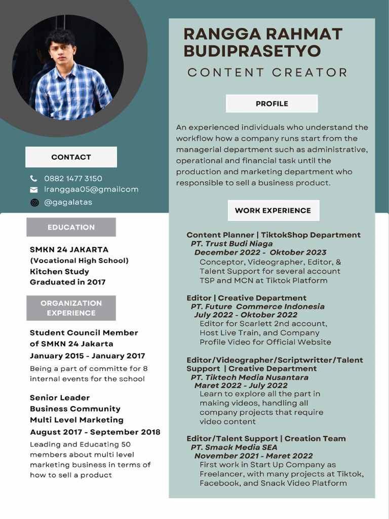 CV Rangga Rahmat B | PDF