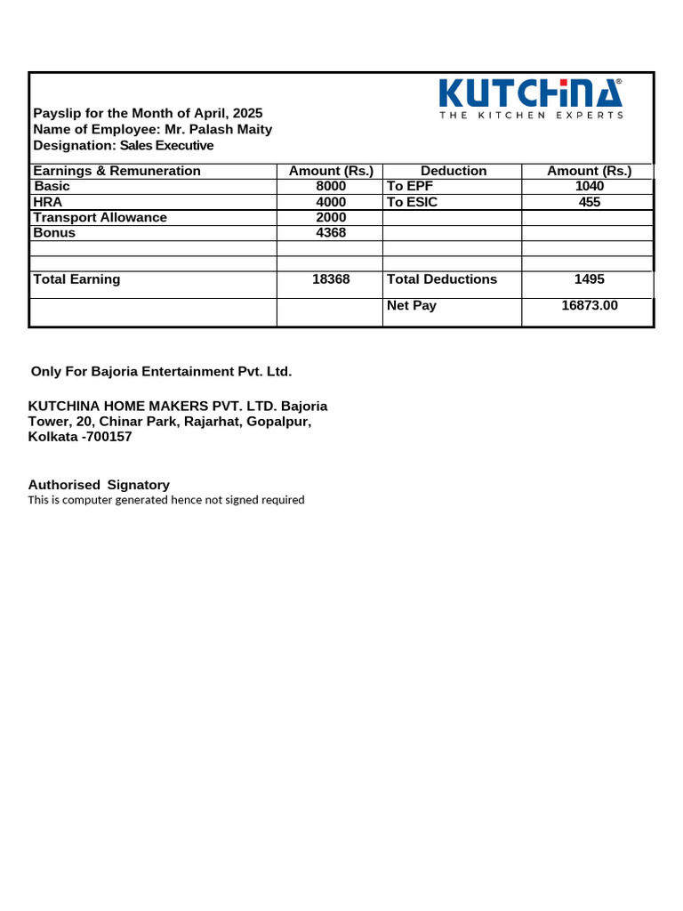 Salary Slip PDF | PDF