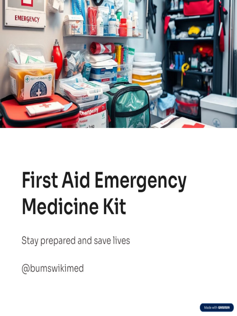 First Aid Emergency Medicine Kit | PDF