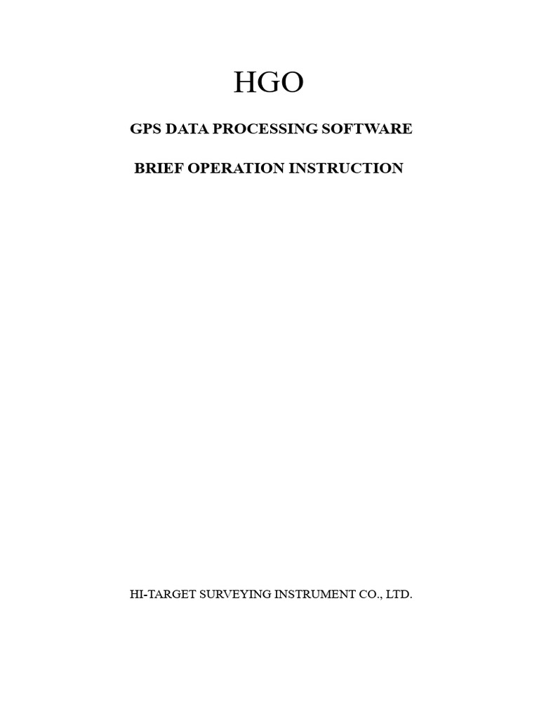 GPS Data Processing Software Guide | PDF | Surveying | Software Engineering