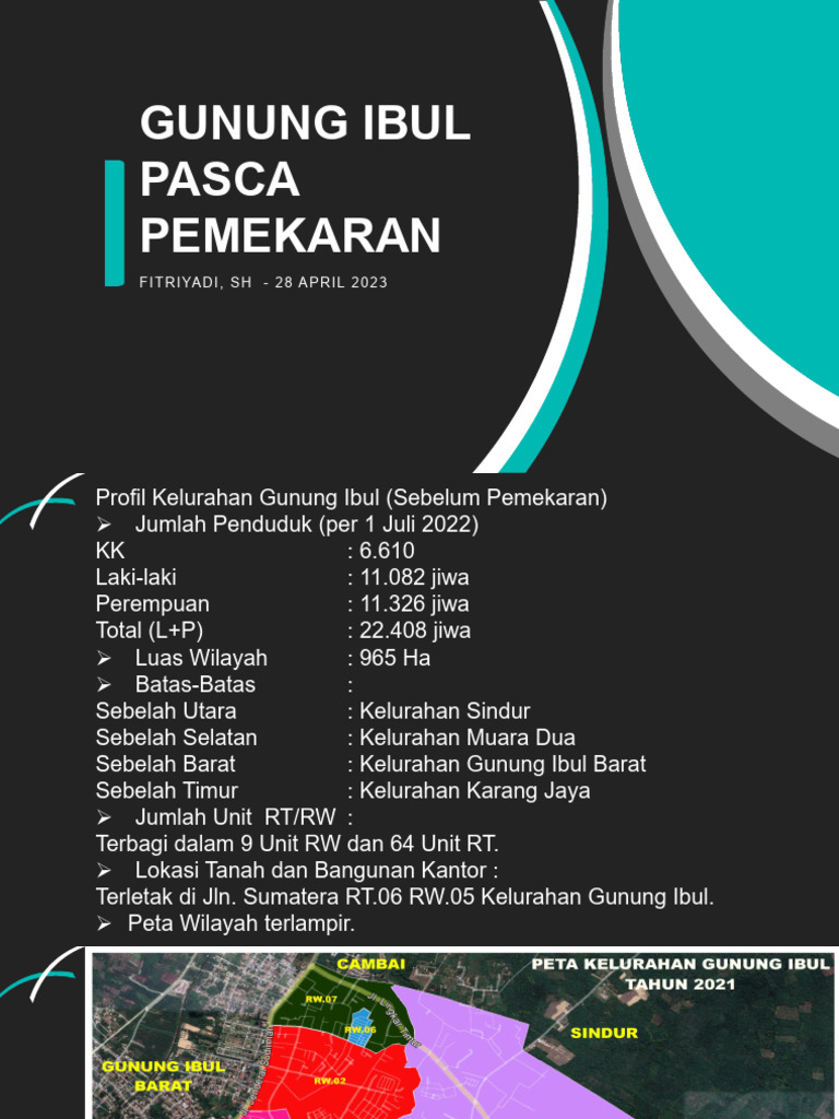Profil Kelurahan Gunung Ibul 2023 | PDF