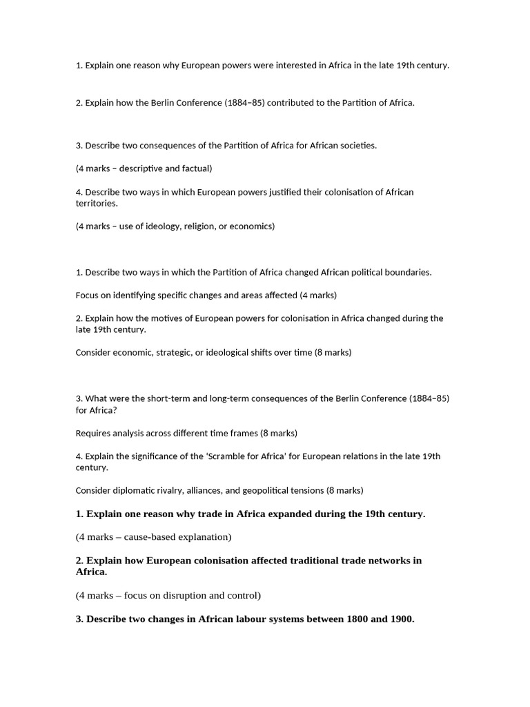European Colonization and Africa's Changes | PDF