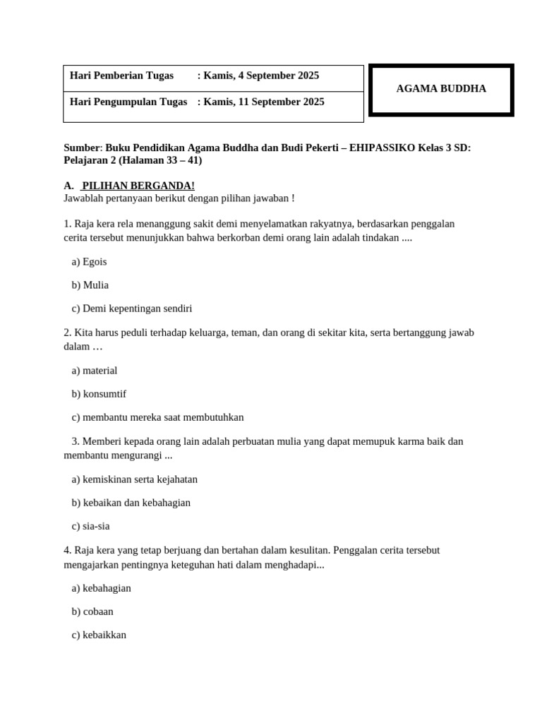 Pengorbanan dan Karma dalam Agama Buddha | PDF