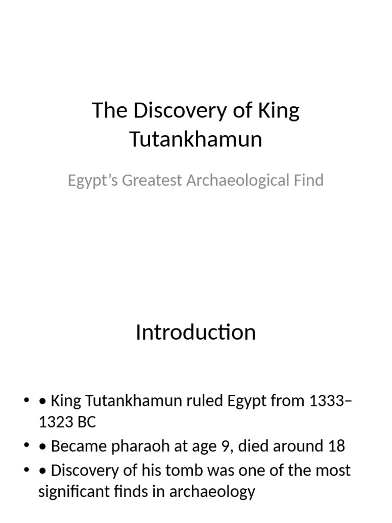 King Tut's Tomb Discovery Unveiled | PDF
