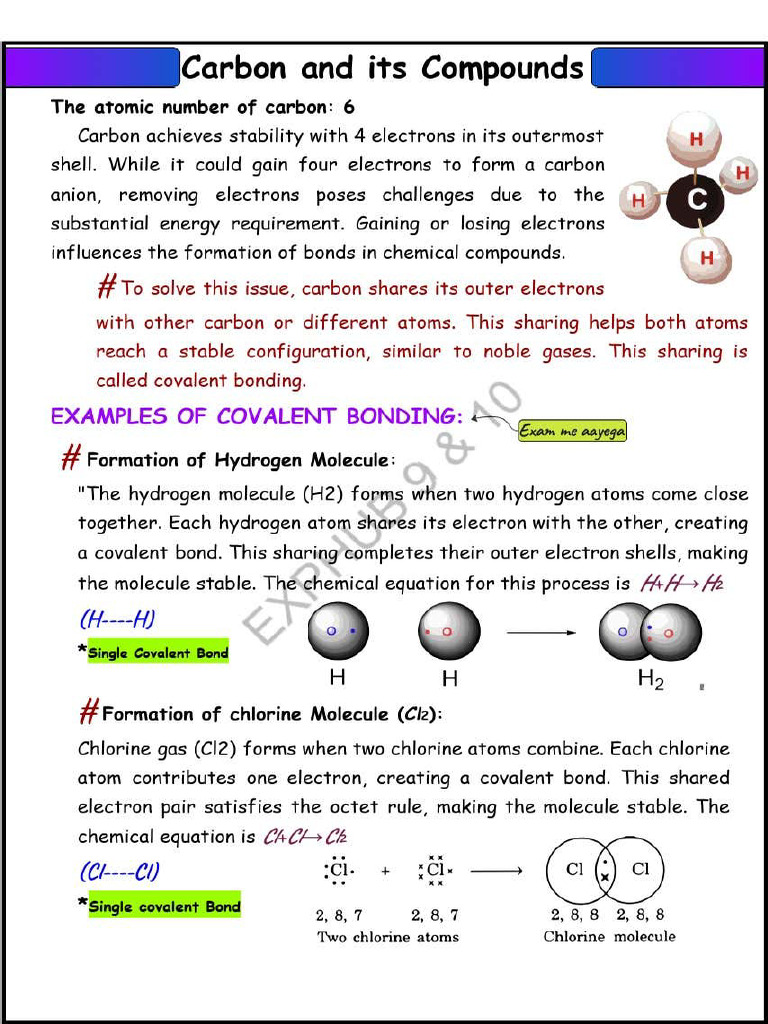Understanding Carbon and Its Compounds | PDF | Alkene | Hydrocarbons