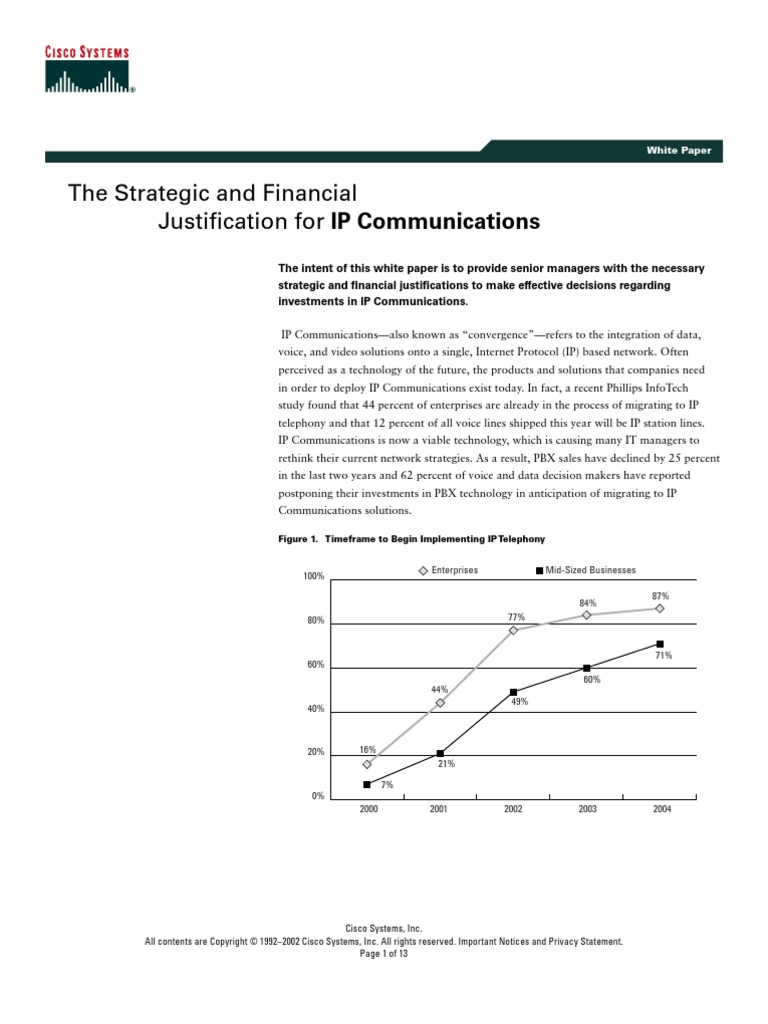 The Strategic and Financial Justification For: IP Communications | PDF ...
