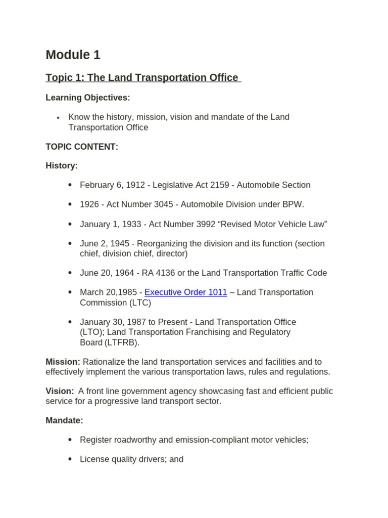LTO Notes | PDF | Traffic | Intersection (Road)