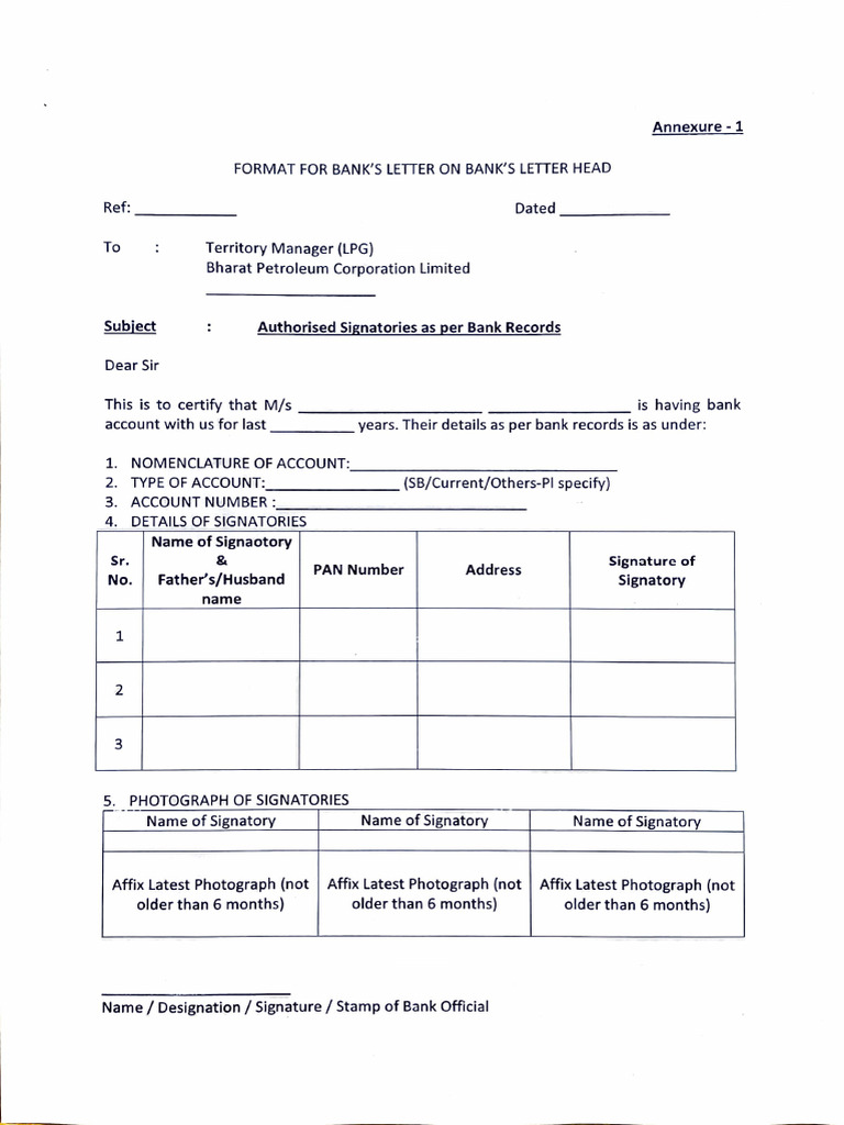 Bank Clearance Certificate Format | PDF