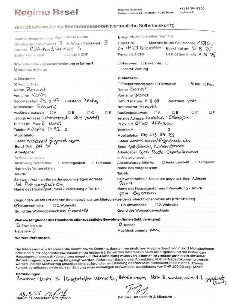 Rüttihardstrasse 5 Formular | PDF