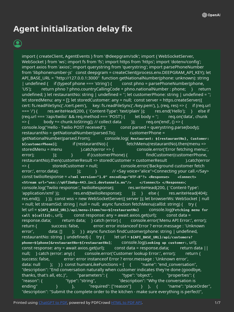 Agent Initialization Delay Fix | PDF | Computing | Computer Programming