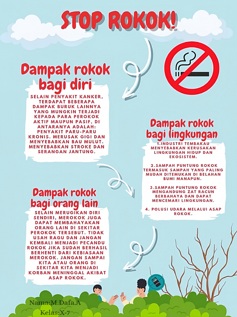 Poster STOP ROKOK Tugas Sosiologi Sman | PDF
